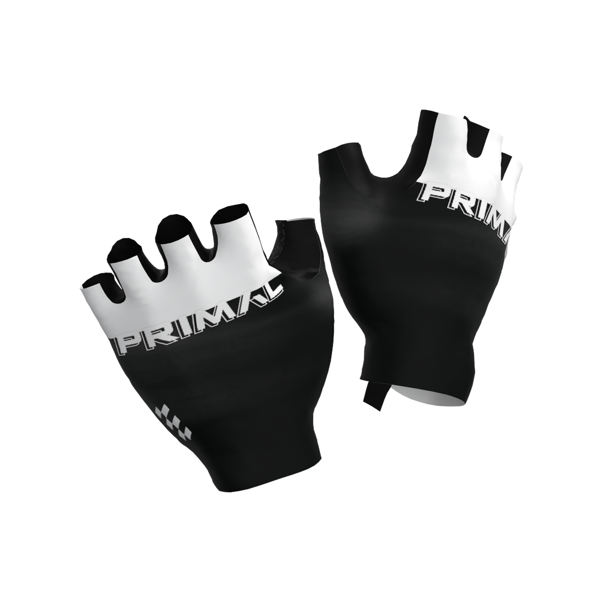 Black + White Aero Short Finger Glove