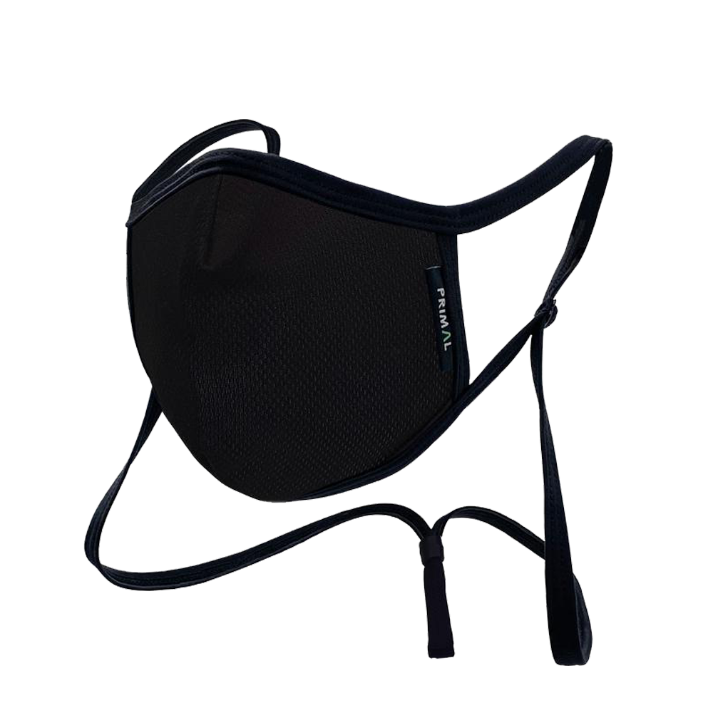 Solid Black Face Mask 2.0 Filter + Frame Bundle w/ Neck Strap